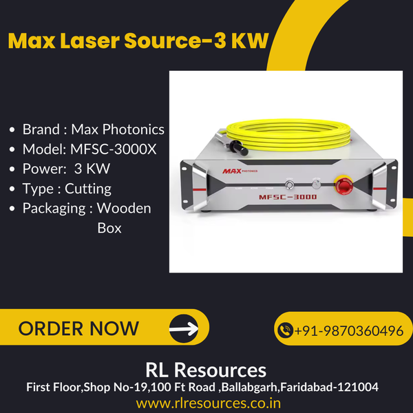 MAX Laser Source-3KW – RL Resources | Laser & Plasma Cutting Machines